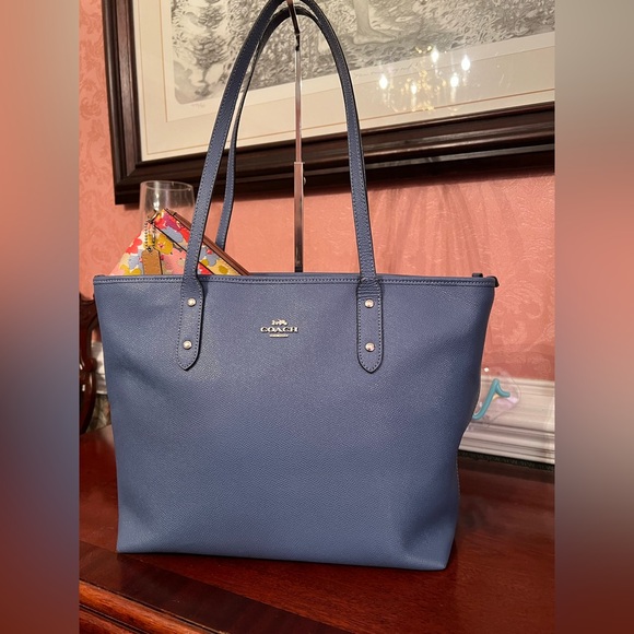 Coach | Bags | Coach Large City Tote Sky Blue Color | Poshmark